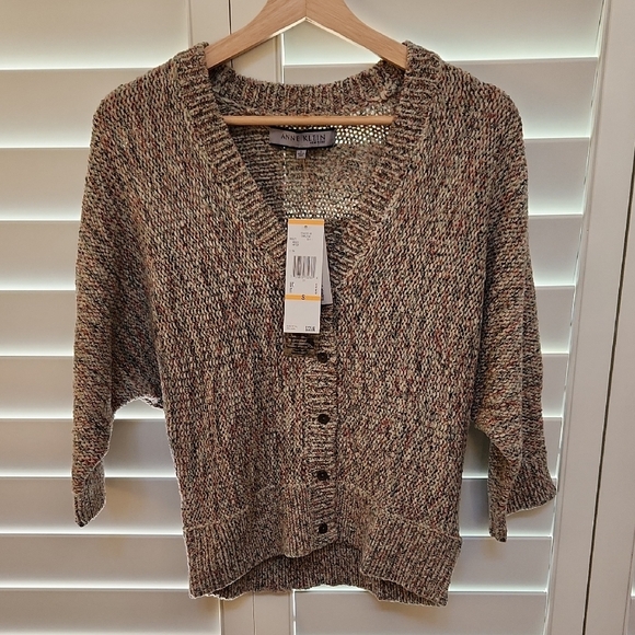Anne Klein | Sweaters | Anne Klein Brown Cardigan Sweater Vneck Cozy ...